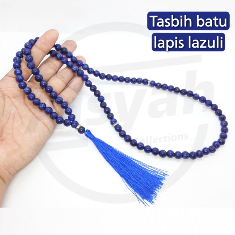 Jual TASBIH BATU LAPIS LAZULI 99 BUTIR ORIGINAL STONE | Shopee Indonesia