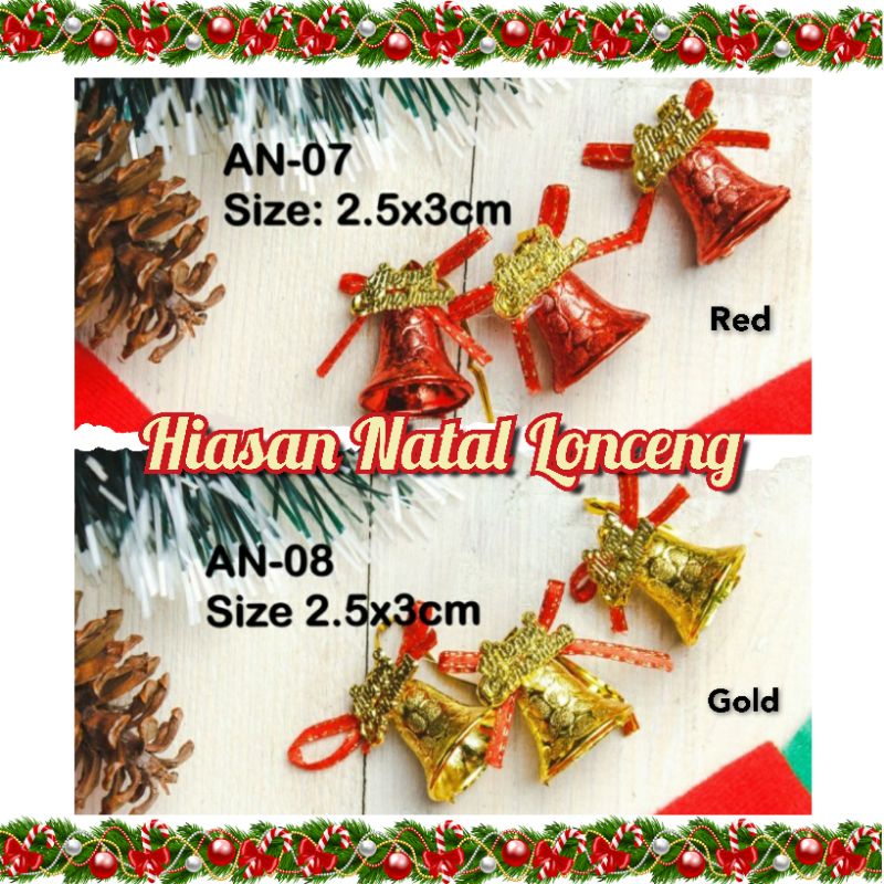 Jual Hiasan Natal Lonceng Christmas Ornament Bell | Shopee Indonesia