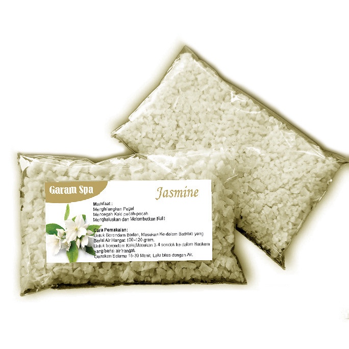 Jual salt-bath- garam rendam / spa kaki jasmine 500 gram -bath-salt ...