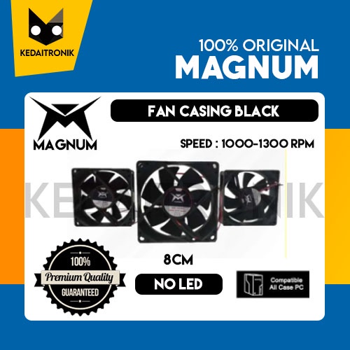 Jual Fan Casing PC 8cm MAGNUM no LED Black Hitam Polos 8 cm Kipas ...
