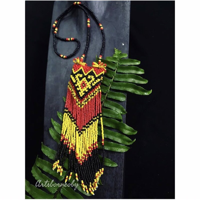 Jual KALUNG MANIK DAYAK ETNIK SEGITIGA RUMBAI PANJANG | Shopee Indonesia