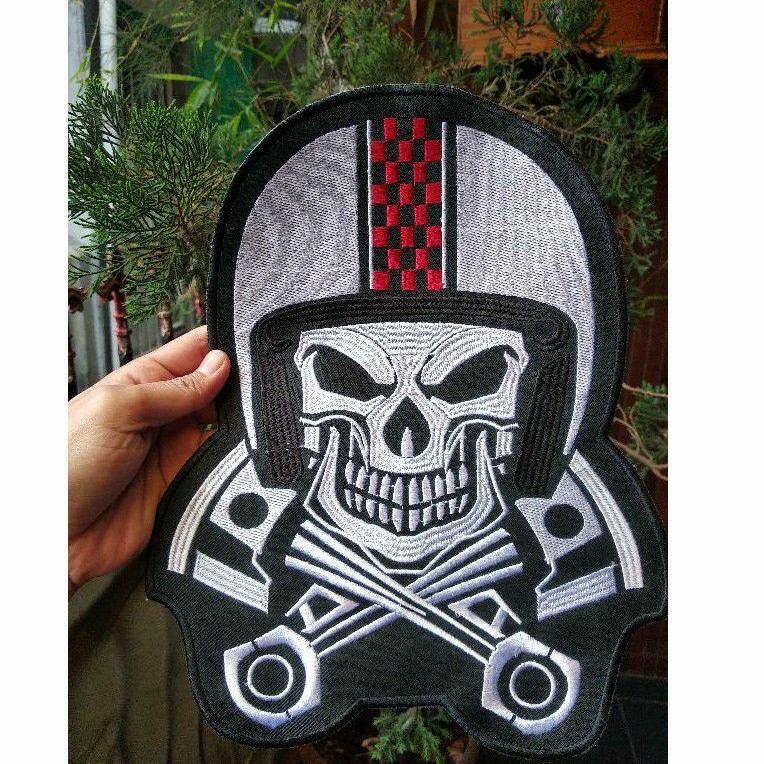 Jual back patch tengkorak motor head | Shopee Indonesia