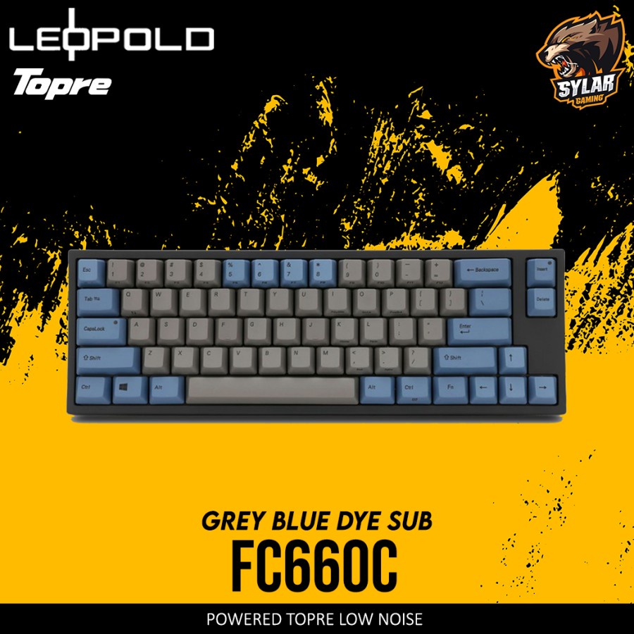 Jual Leopold FC660C Grey Blue Dye Sub PBT Mechanical Gaming Keyboard ...