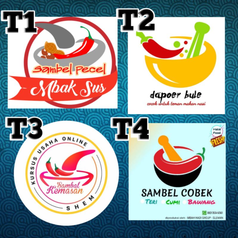 Jual Jasa desain dan cetak stiker label produk khusus sambal Free ...