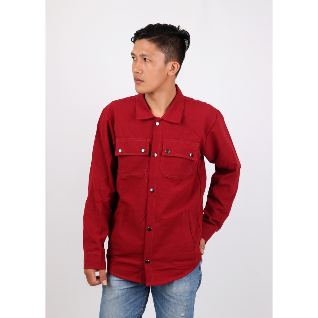 Jual Jaket semi parka four pocket 2 maroon original grazzi arrival ...
