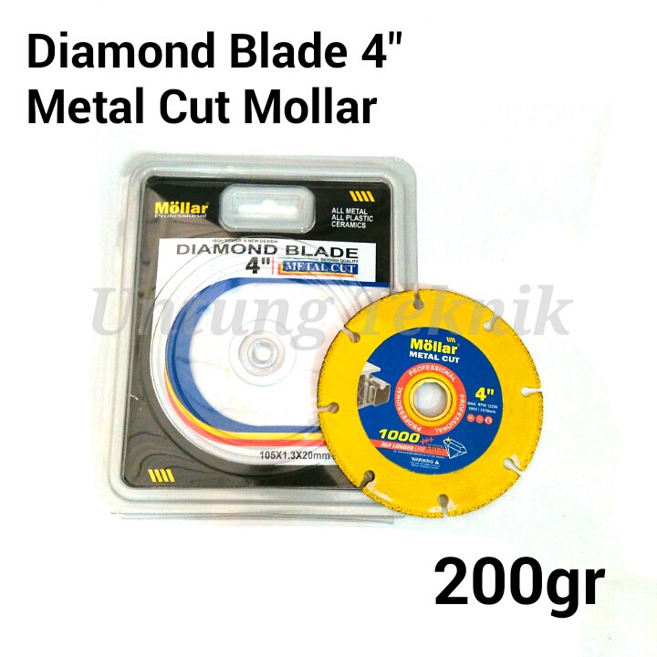 Jual MOLLAR KUNING Diamond Wheel Metal Cutting - Mata potong besi 4 ...