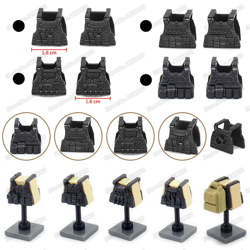 Jual Mainan Lego Military Figures Bulletproof Vest Building Blocks Set ...