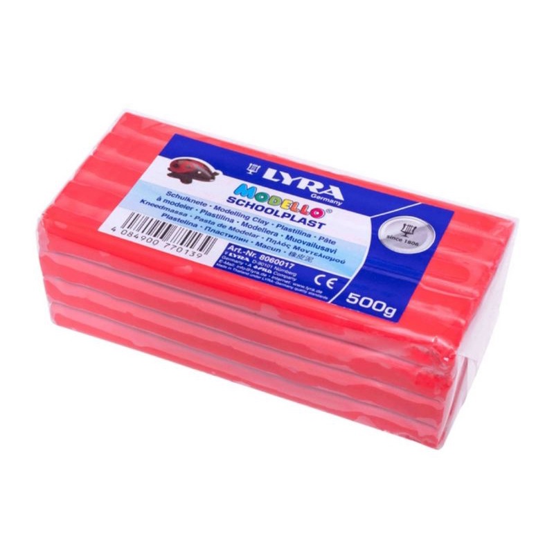 Jual Lyra Modelling Clay Red 500 gr School Plast Lilin Mainan Plastisin ...