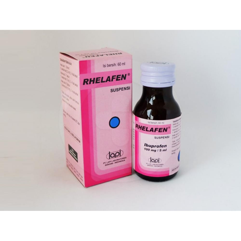 Jual OBAT SAKIT GIGI, DEMAM, NYERI, PUSING PADA ANAK - RHELAFEN SYR 60 ...