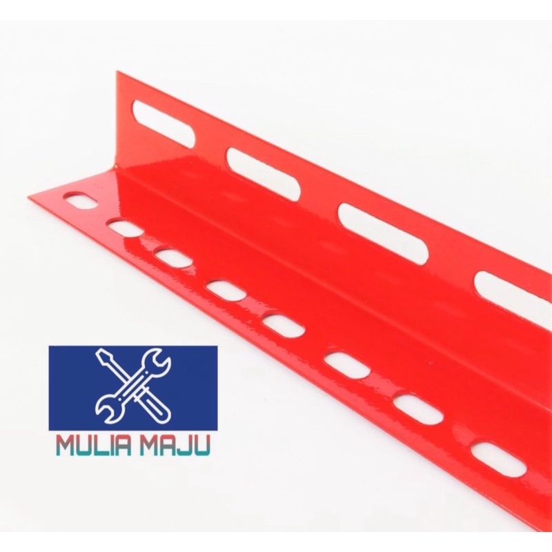 Jual besi siku lubang 1.3mili CHAP MERAH/siku lobang besi MERAH(harga ...