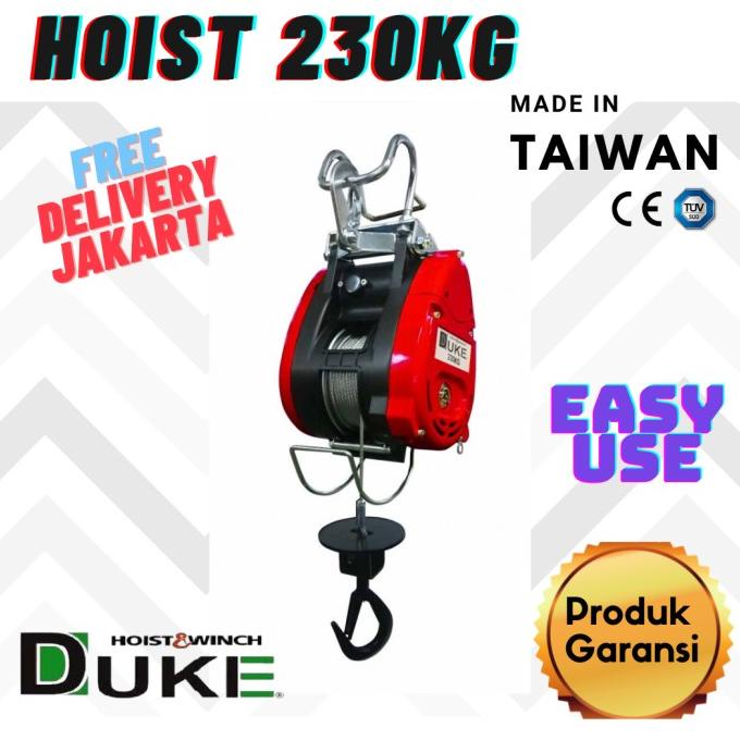 Jual Wire Winch Hoist 230Kg Buatan Taiwan Merk Duke (Du-230A) | Shopee ...