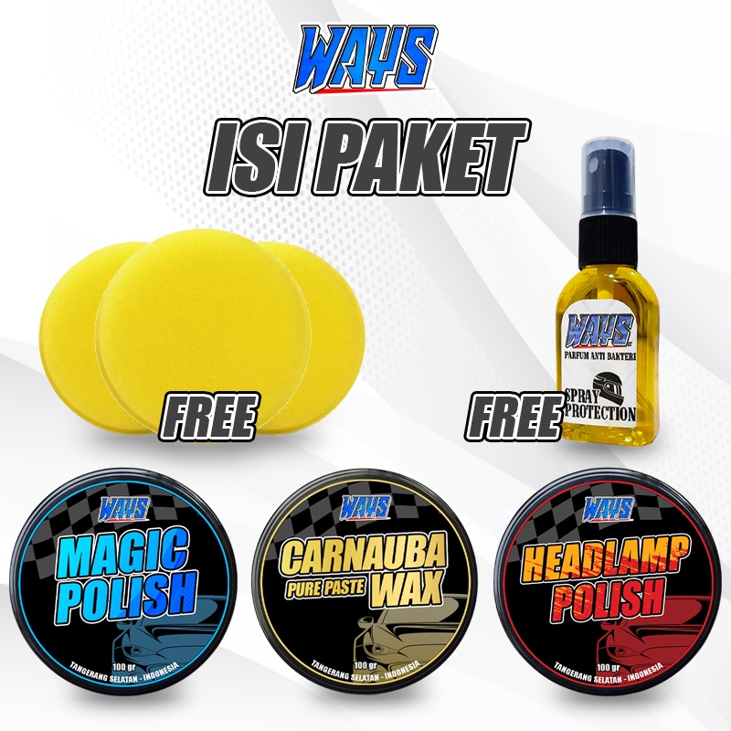 Jual PAKET COATING DETAILING PERAWATAN MOBIL MOTOR | WAYS Carnauba Wax ...