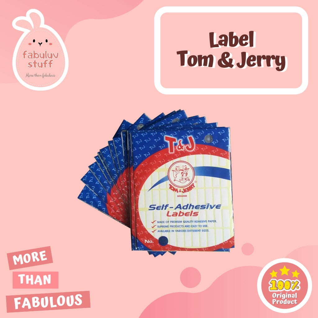 Jual ATK ~ ( ECER ) Label Tom And Jerry / Label Nama / Stiker Lebel T&J | Shopee Indonesia