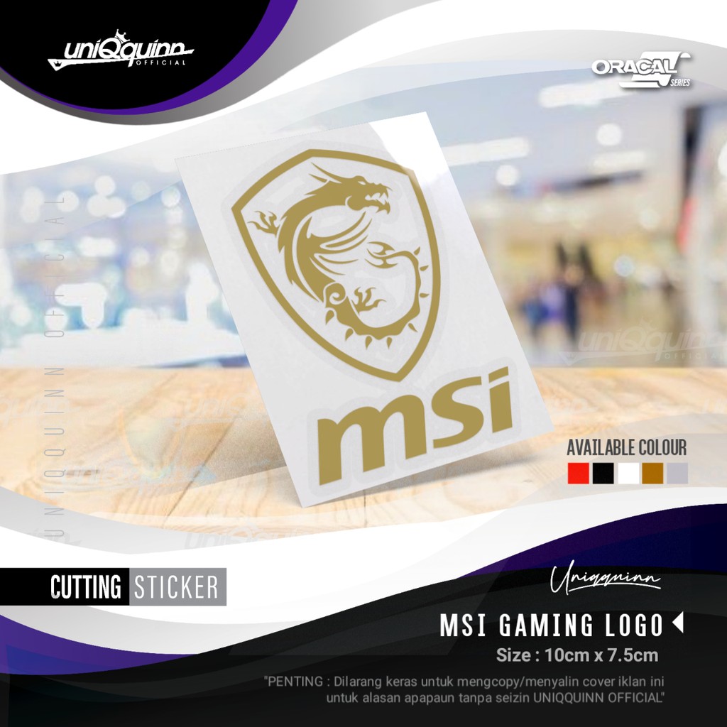 Jual UQ Stiker MSI | Stiker PC komputer | Sticker Cashing MSI | Skin ...