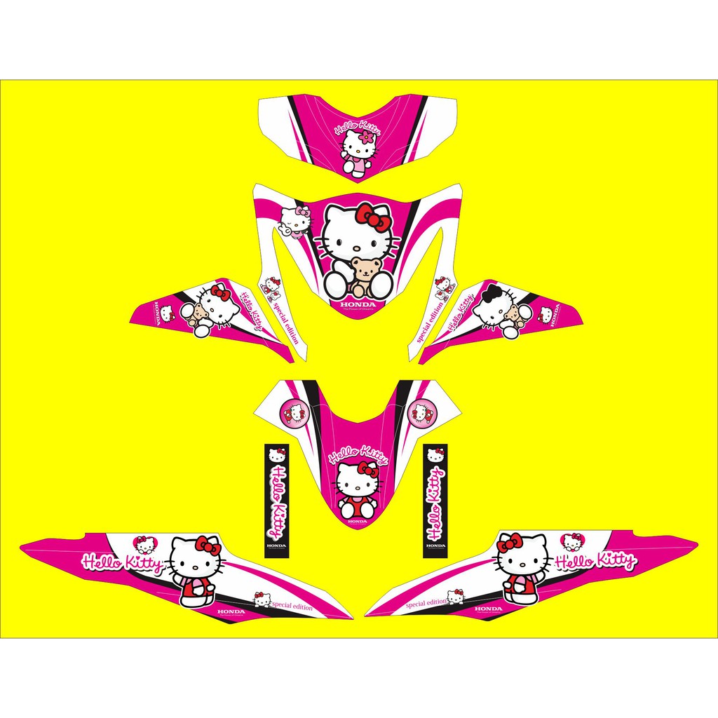 Jual STICKER STRIPING BEAT F1 HELLO KITTY PINK | Shopee Indonesia