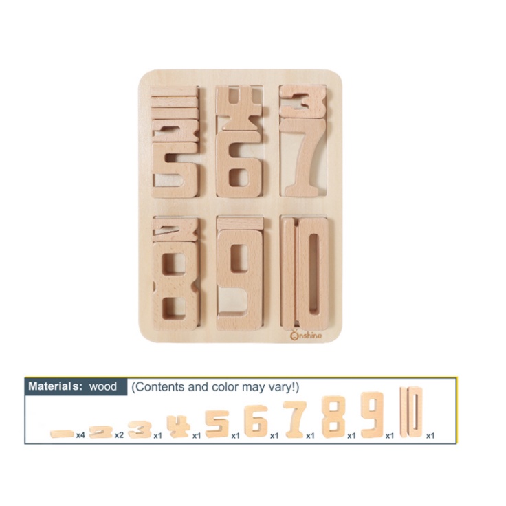 Jual Onshine Wooden Number Block mainan edukasi balok angka matematika ...