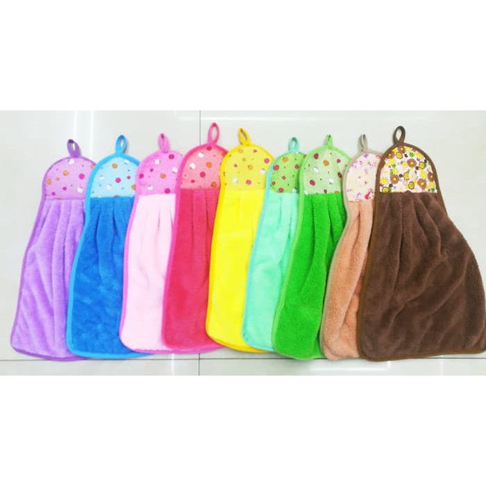Jual Kain Handuk Lap Tangan Polos Warna - Panjang 37cm - Diameter atas ...