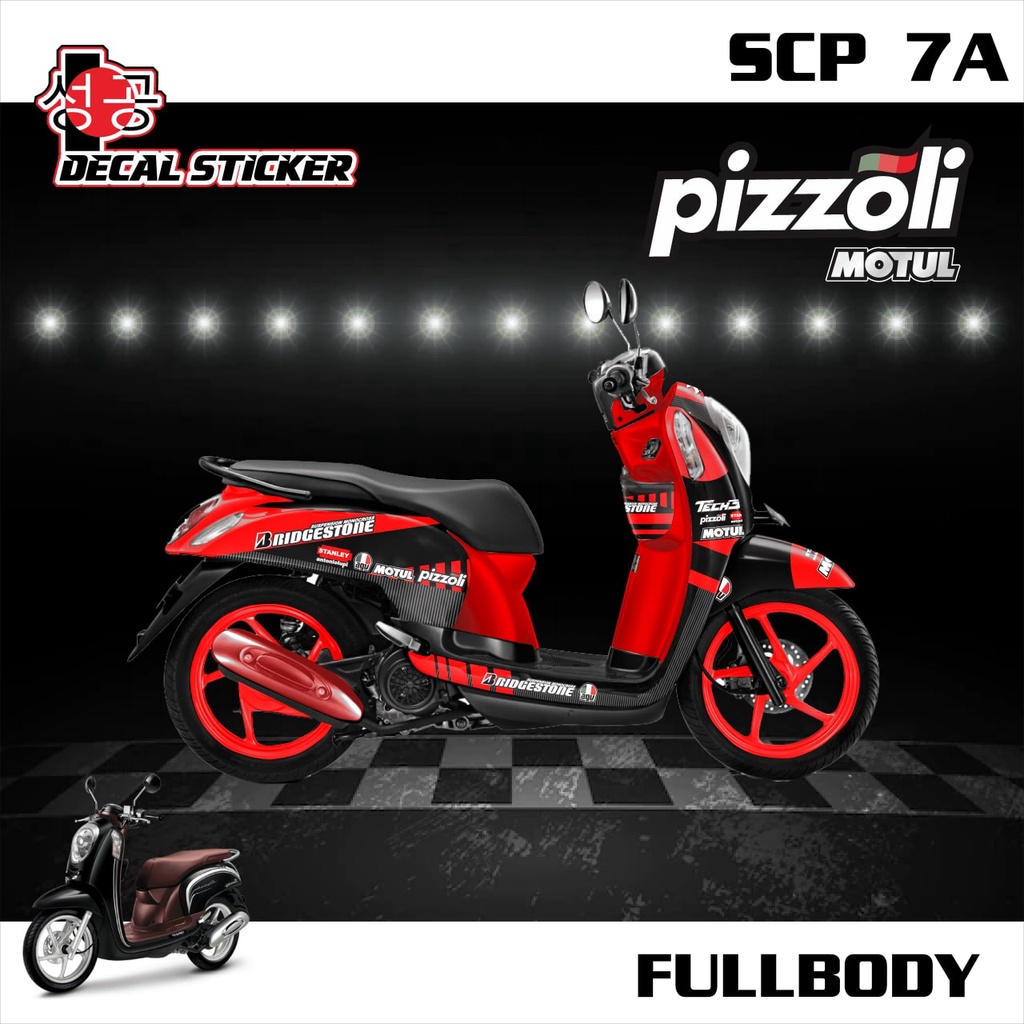 Jual STICKER PREMIUM MAXDECAL SCP 7A DECAL STICKER SCOOPY FI 2013 2014 ...