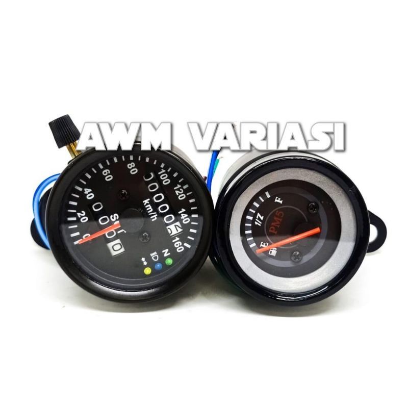 Jual [1 PAKET]SPEEDOMETER KILOMETER + AMPERE AMPER BENSIN VARIASI ...