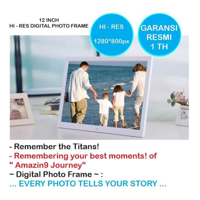 Jual DIGITAL PHOTO FRAME 12 INCH BINGKAI FRAME FOTO DIGITAL - EVD DPF ...