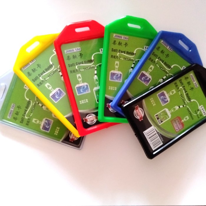 Jual ID Card T-014V per 5 pcs / Soft Crad Holder T-014V / Varian Warna ...
