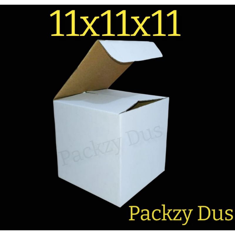 Jual Kardus box packing Diecut / Pizza uk 11x11x11 PUTIH | Shopee Indonesia
