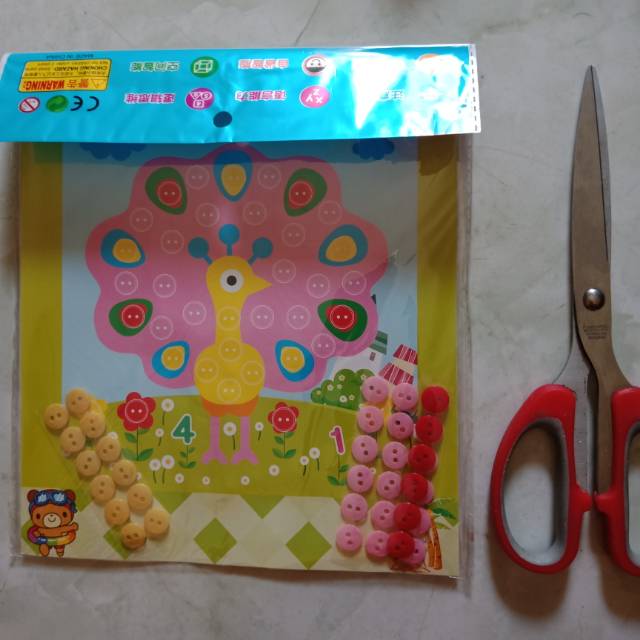 Jual Mainan edukasi DIY tempel kancing montessori play / sticky botton ...