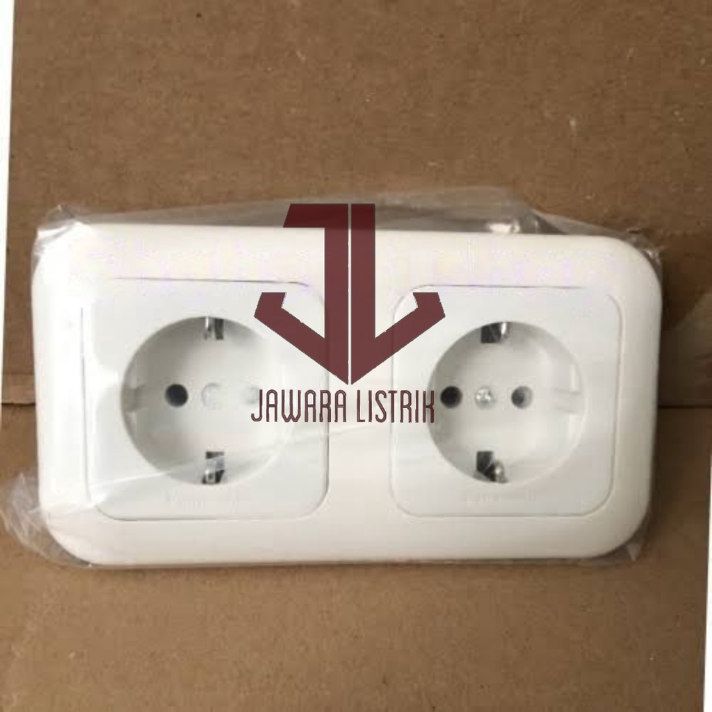 Jual Stop kontak double dual 2 gang non cp isi 2 panasonic inbow ...