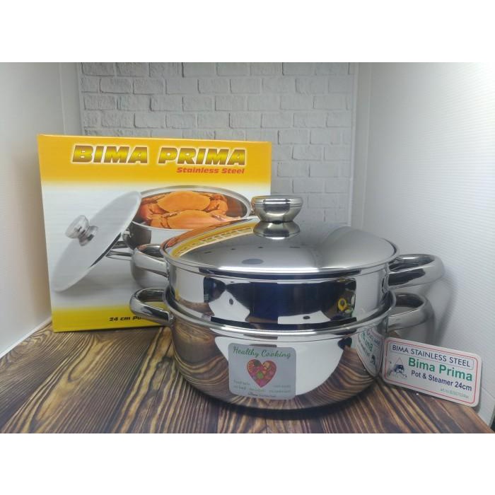 Jual Panci Bima Prima Panci Pot Steamer Kukusan 2 Susun Kompor Induksi ...
