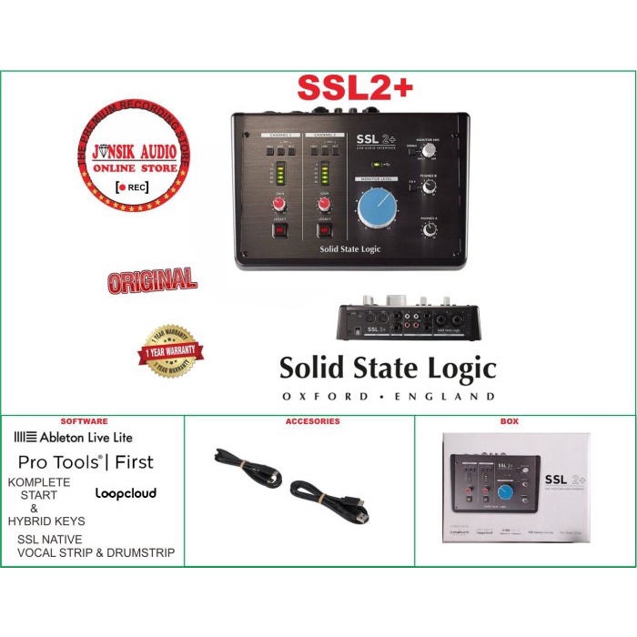 Jual solid state logic ssl2+ ssl-2+ ssl 2 plus soundcard usb | Shopee Indonesia