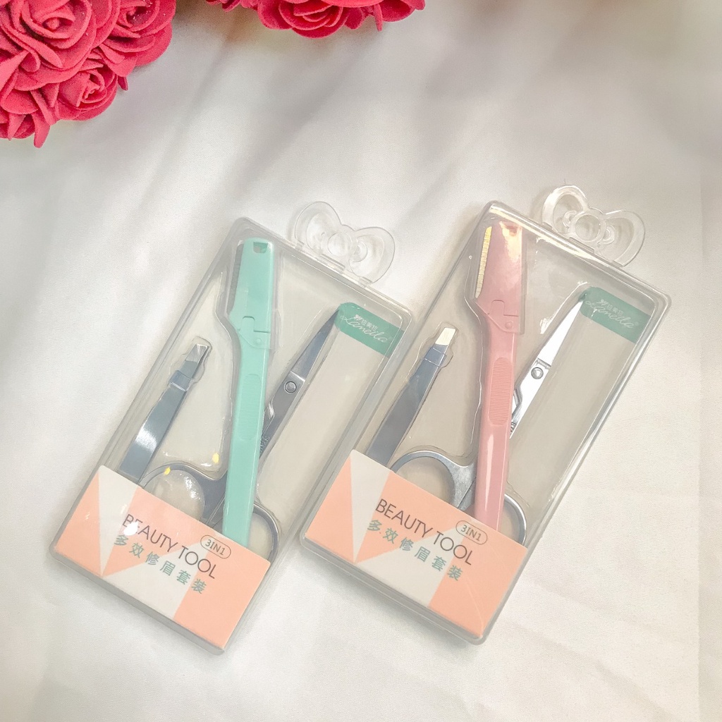 Jual Set 3in1 Gunting Razor dan Pinset / Gunting Beauty / Razor Alis ...