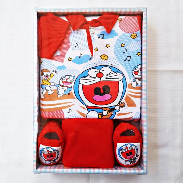 Jual Baby Gift Set Doraemon Berkerah | Shopee Indonesia