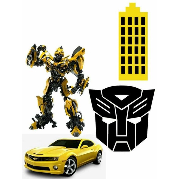 Jual Topper cake kue transformer robot bumblebee free nama dan ucapan ...