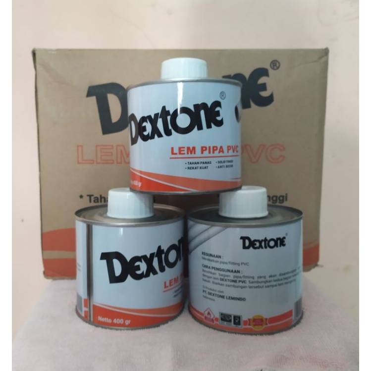 Jual lem pipa pvc kaleng dextone 400gr | Shopee Indonesia