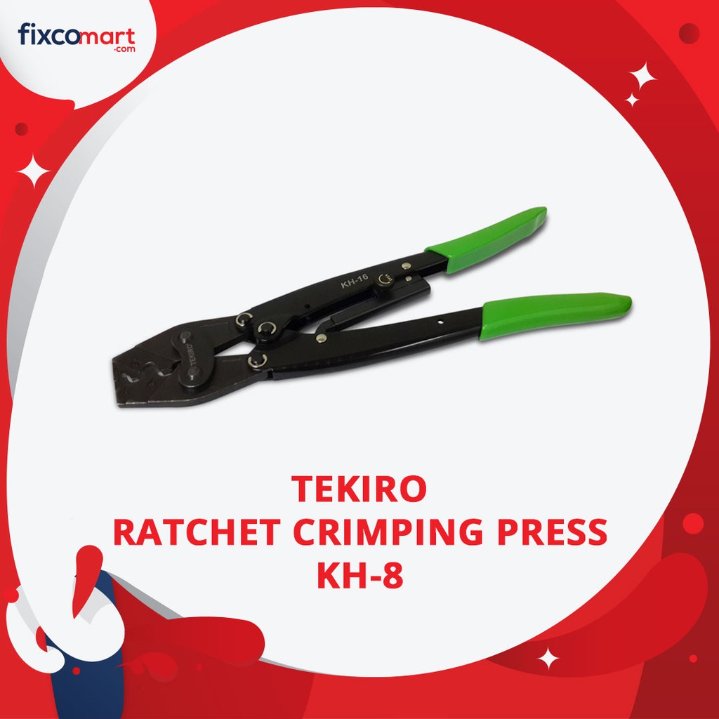 Jual Tekiro Ratchet Crimping Press / Tekiro Tang Crimping Kh-8 | Shopee ...