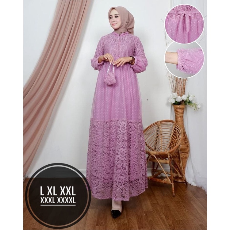 Jual Baju gamis brukat full mix tile super jumbo model terbaru ukuran ...