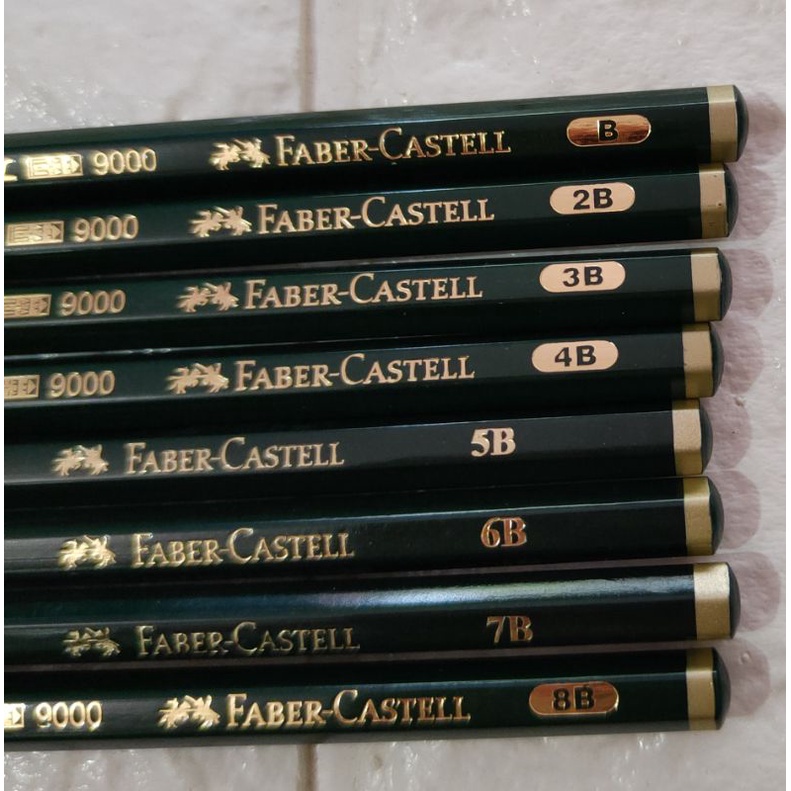 Jual 1 buah!! Pensil Faber Castell 2B/pensil kayu 3B/pensil B/ pensil 4b 5b 6b 7b 8b/pensil ...