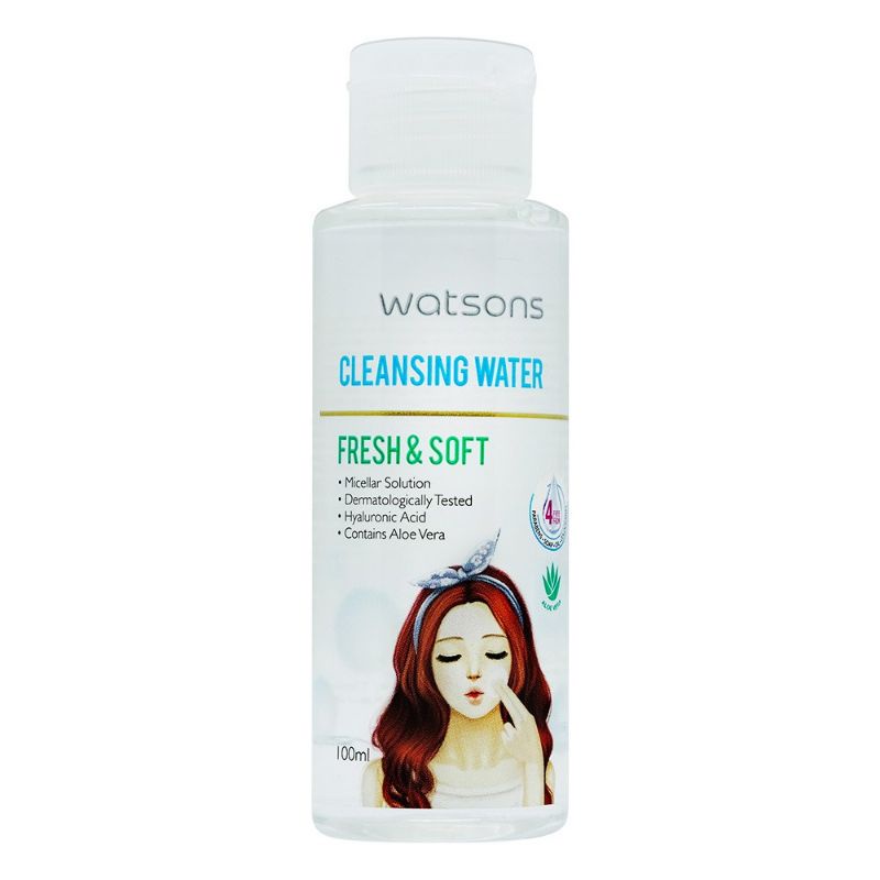 Jual WATSONS CLEANSING WATER FRESH & SOFT 100ML/485ML | Shopee Indonesia