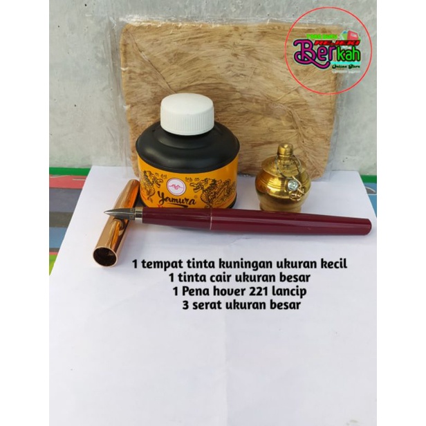 Jual satu set paket hemat peralatan menulis lengkap Pena kayu pena tutul pena celup bak tinta ...