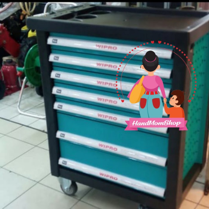 Jual TST | Tool Box Cabinet Trolley 6 susun WIPRO Kotak Lemari set | Shopee Indonesia