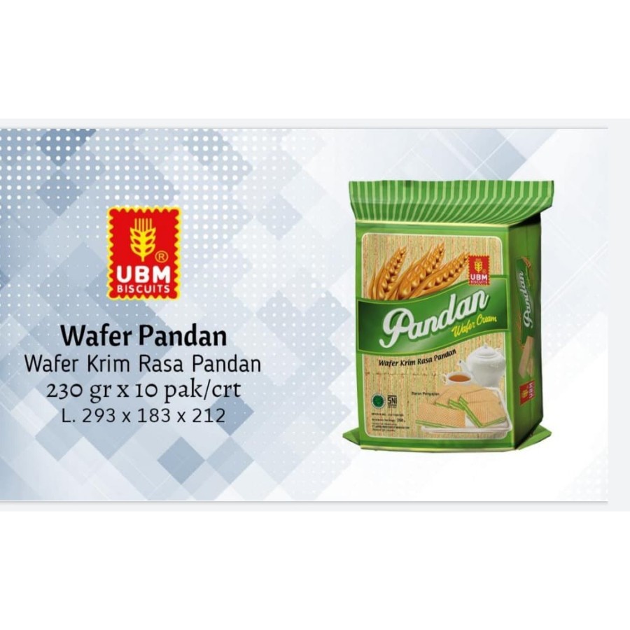 Jual Wafer Pandan Wafer Krim Rasa Pandan UBM 230g | Shopee Indonesia