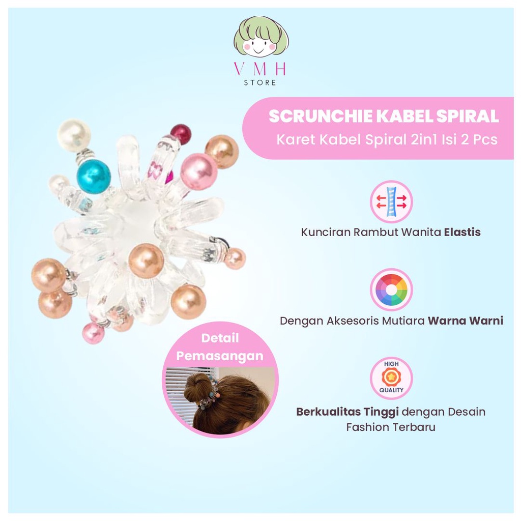 Jual vmhstore Scrunchie Ikat Kuncir Rambut Pengikat Karet Kuncir Korean ...