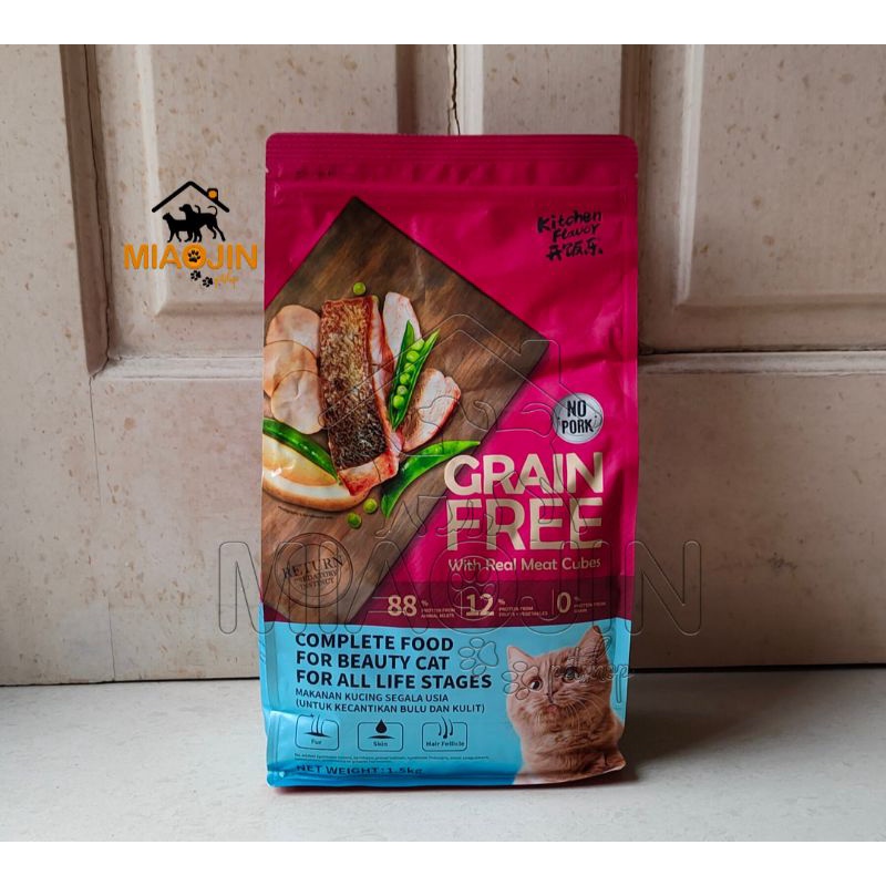 Jual Kitchen Flavor Beauty Cat Food 1.5kg - makanan Kucing Pakan cat ...