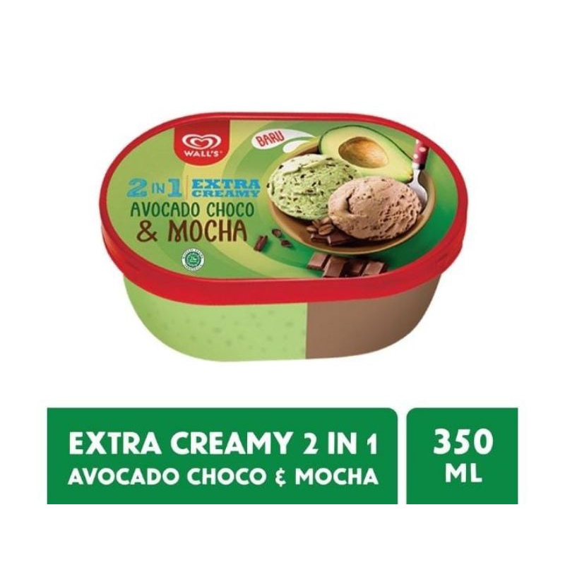 Jual WALL'S 2 in 1 Ice Cream Extra Creamy 350 ml | Shopee Indonesia