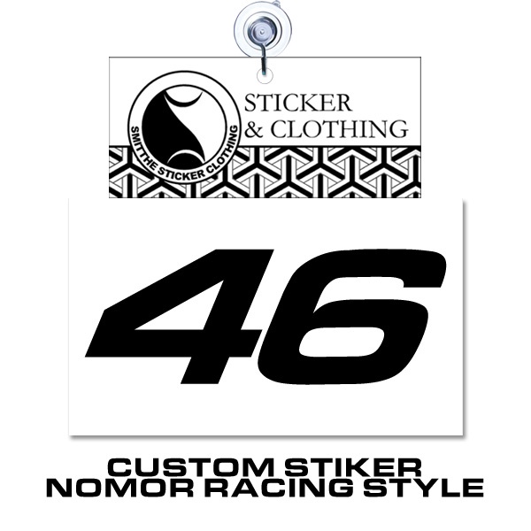 Jual Stiker Custom Nomor Racing Style Cutting Sticker Decal Mobil Motor ...