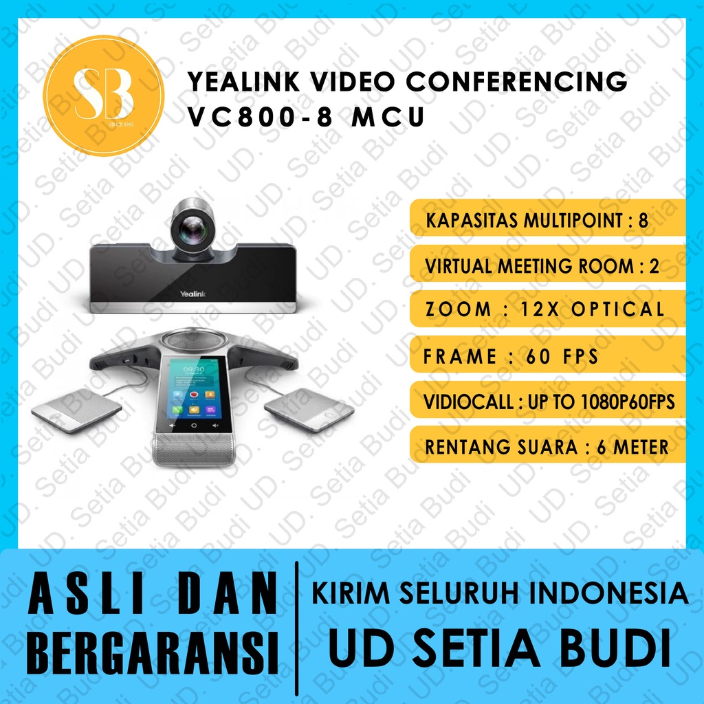 Jual Yealink Video Conferencing VC800-8 MCU VC800 + CP960 + CPW90 ...