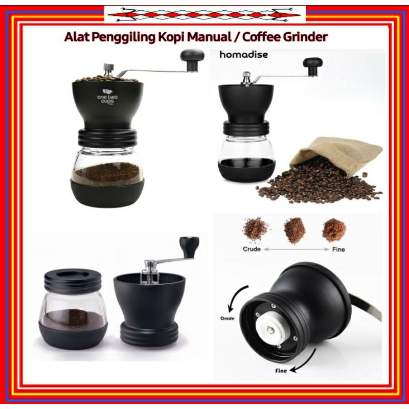 Jual Alat Penggiling Giling Kopi Manual Coffee Grinder OneTwoCups ...