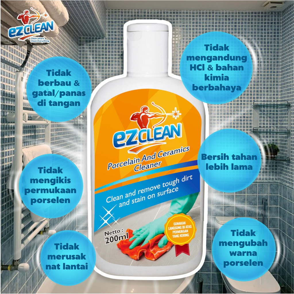 Jual EZCLEAN PORCELAIN & CERAMIC CLEANER PEMBERSIH KLOSET PEMBERSIH ...
