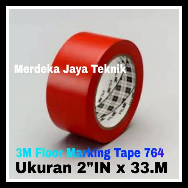 Jual Vinil Tape 3m 764 Floor Marking Tape Lakban Garis Lantai Warna merah Ukuran 48mmx33.M ...