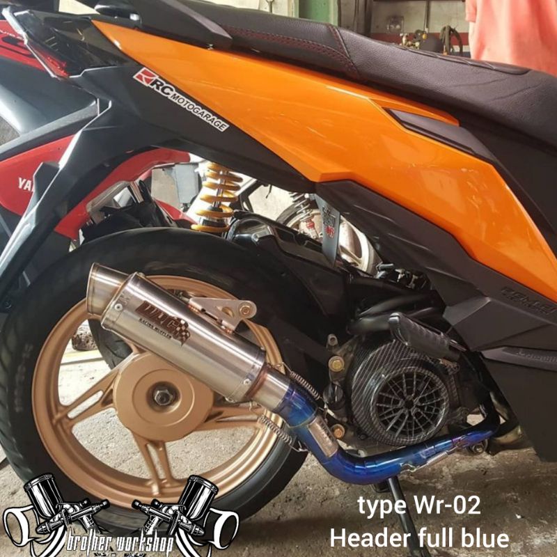 Jual Knalpot WRC type Wr-02 Header full bluee genio beat scoopy ...